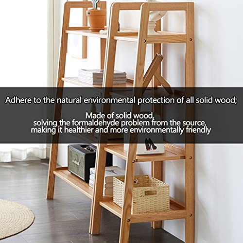 Solid Wood Bookshelf Four-Layer Book Storage Rack Article Storage Rack Floor Shelf Suitable for Home Office use