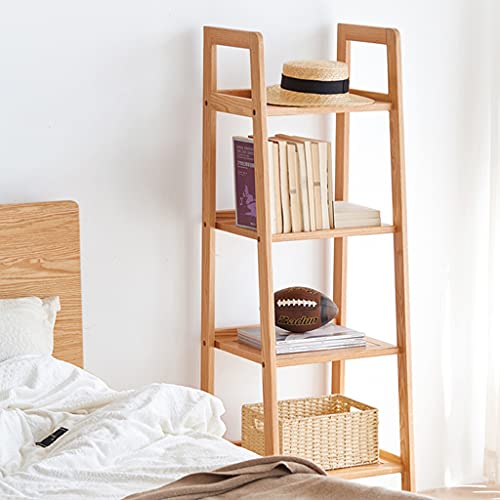 Solid Wood Bookshelf Four-Layer Book Storage Rack Article Storage Rack Floor Shelf Suitable for Home Office use