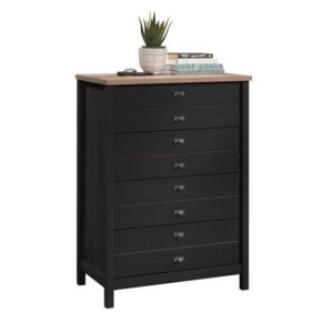 Sauder Cottage Road 4-Drawer Chest/Dresser in Raven Oak, Raven Oak Finish