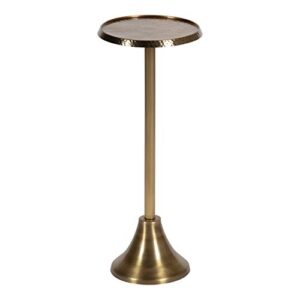 kate and laurel sanzo bohemian side table, 9 x 9 x 23, gold, decorative pedestal end table for display and storage