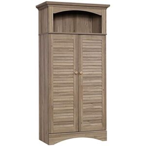 sauder harbor view storage cabinet, salt oak finish