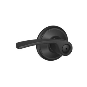 schlage f40 mer 622 merano bed and bath lever, matte black