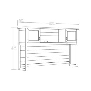 Sauder Cottage Road Engineered Wood 66" Hutch in White Finish