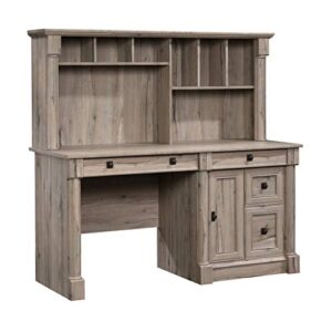 sauder 424814 palladia computer desk with hutch, split oak finish