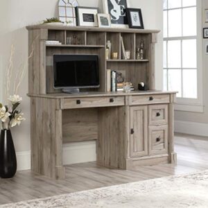 Sauder 424814 Palladia Computer Desk with Hutch, Split Oak Finish