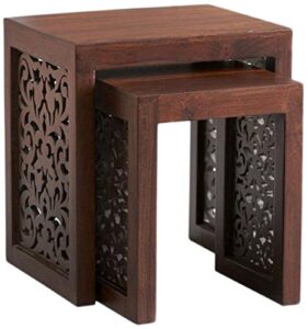 home decorators collection maharaja nesting tables, nesting tbls/2, walnut