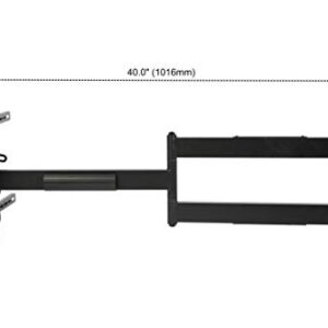 Wall Mount World - Universal Wall Mount Bracket with 40 Inch Extension 90 Degree Swivel Left and Right Mounting Hardware Included fits Samsung QN43Q60RAFXZA 43"