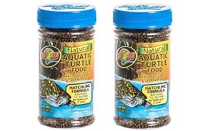 zoo med natural aquatic turtle food – hatchling formula (pellets) 1.9 oz – pack of 2