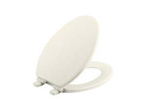 kohler 20454-96 ridgewood quiet-close toilet seat, elongated, biscuit