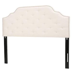 christopher knight home silas fabric headboard, queen / full, ivory