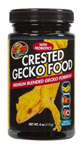 zoo med crested gecko food – tropical fruit flavor 4 oz (113 g) – pack of 4