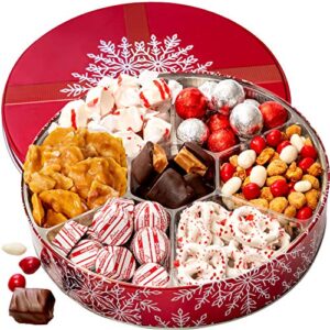 bonnie and pop christmas gift basket – holiday gifts prime delivery – chocolate & nut gift box, assortment tray – birthday, sympathy, get well, men, women & families