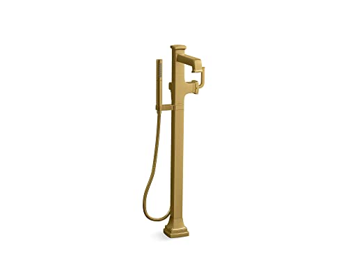 KOHLER T27408-4-2MB RIFF® FREESTANDING FLOOR-MOUNT BATH FAUCET TRIM, Vibrant Brushed Moderne Brass