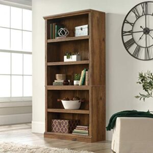 Sauder 5 Shelf Bookcase, Vintage Oak Finish