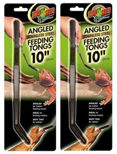 zoo med labs stainless steel feeding tongs (2 pack)