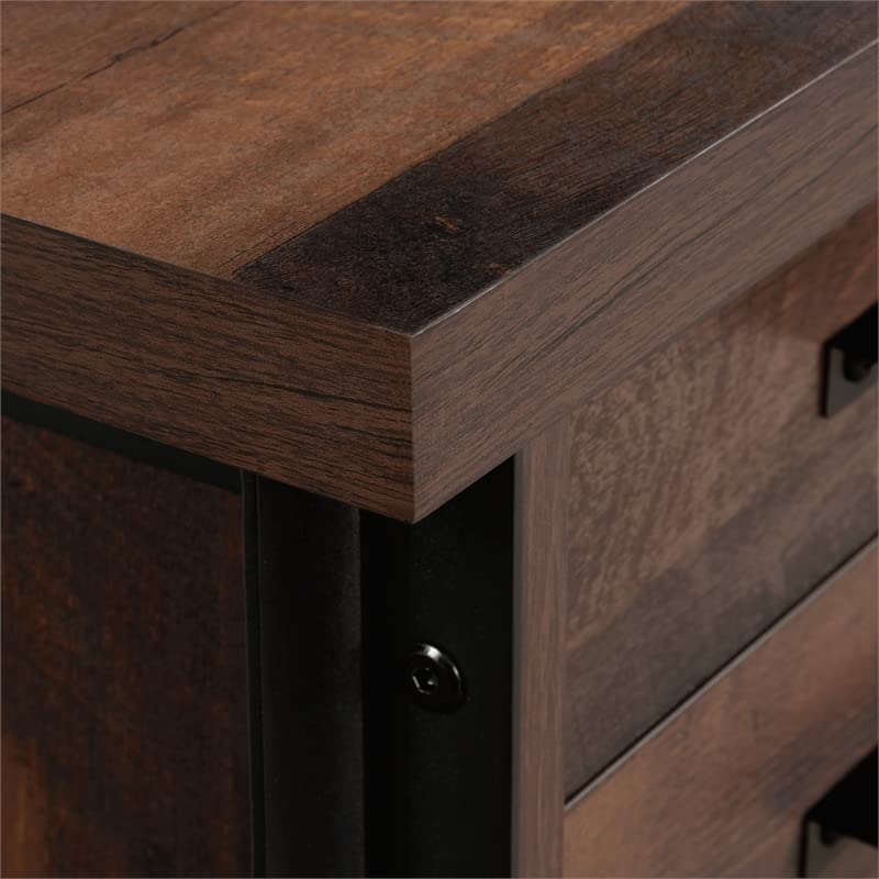 Sauder Briarbrook Engineered Wood and Metal Computer Desk in Barrel Oak