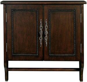 home decorators collection chelsea wall bath cabinet, 24″ hx24 wx8 d, antique cherry