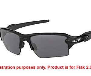 Oakley Original Flak 2.0 XL OO9188 PRIZM Black Iridium Polarized REPLACEMENT Lenses +BUNDLE Microfiber Cloth Bag