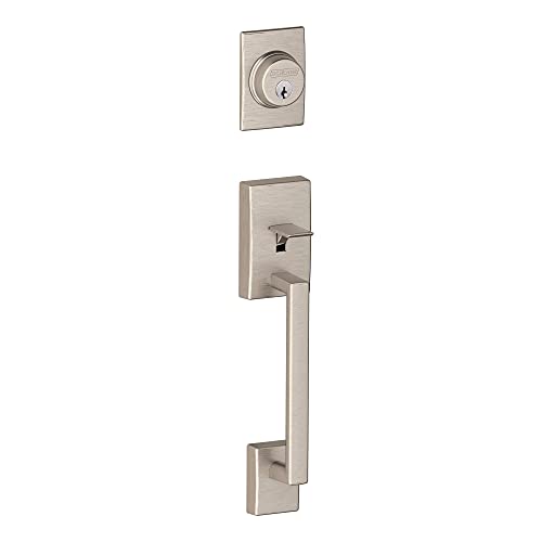 Schlage F58 CEN 619 Century Exterior Handleset with Deadbolt, Satin Nickel (Exterior Half Only)