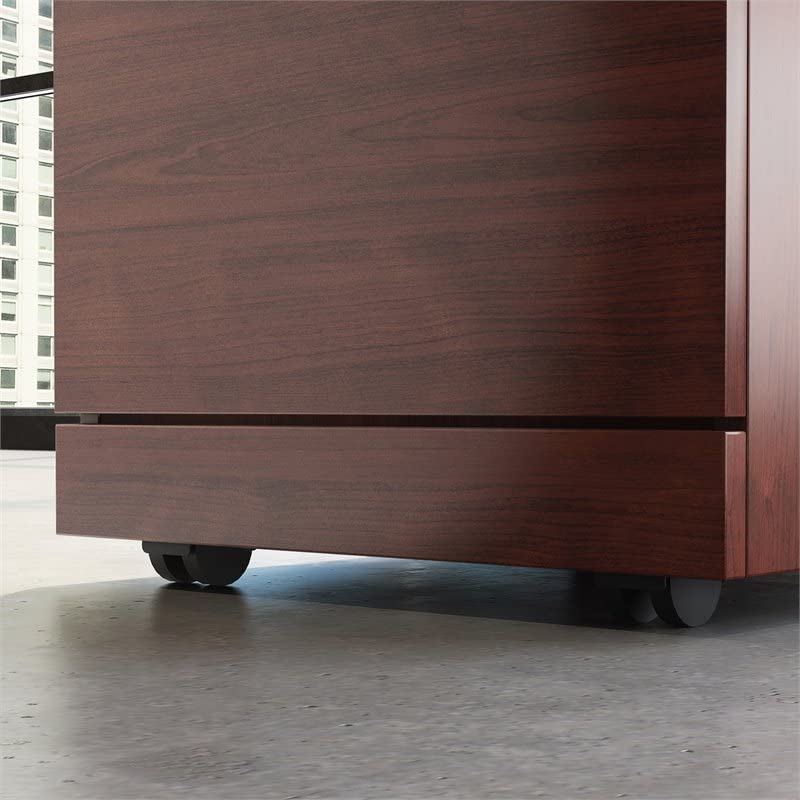 OfficeWorks by Sauder Affirm 3 Drawer Mobile File, L: 15.55" x W: 19.45" x H: 28.43", Classic Cherry Finish