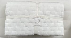 pottery barn bliss cotton linen blend quilt ~king/california king~ white