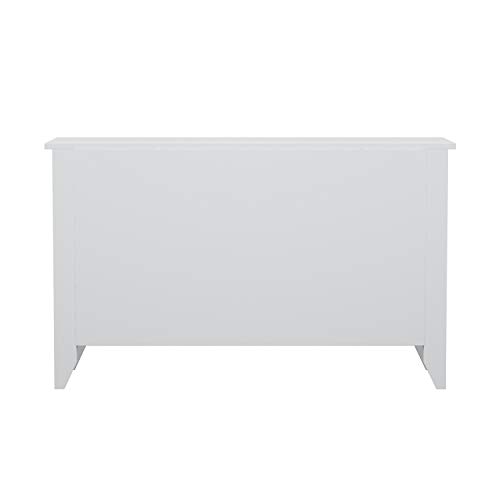 Sauder Shoal Creek Dresser, L: 54.65" x W: 18.43" x H: 33.03", Soft White finish