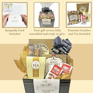 Sympathy Gift Basket for Loss of Mother, Loss of Father, Loss of Loved One Gourmet Bereavement Gift Basket (Tea and Sympathy Gift Basket for Loss)