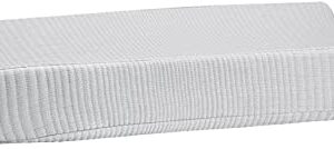 Pottery Barn Kids Changing Pad, 100% Organic Cotton Waterproof Contour Diaper Changing Pad for Dresser Top, Baby Changing Pad Cover (Platinum Grey)