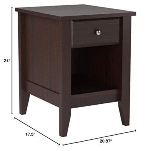 Sauder Night Stand, Jamocha Wood Finish