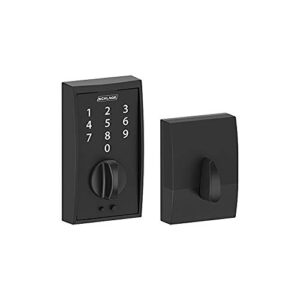 schlage be375 cen 622 touch century deadbolt, matte black