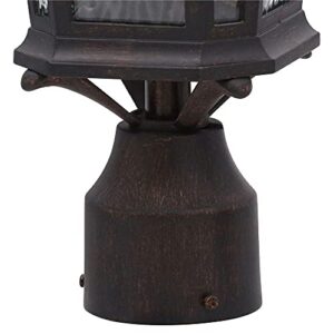 Home Decorators Collection Waterton 1-Light Outdoor Dark Ridge Bronze Post Mount Lantern