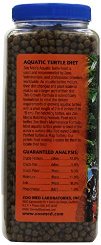 Zoo Med Natural Aquatic Turtle Food, Growth Formula, 13-Ounce