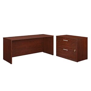 officeworks by sauder affirm 72 x 24 shell & lat ste, l: 71.10″ x w: 23.47″ x h: 29.29″, classic cherry finish