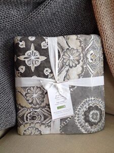 pottery barn jacquelyn duvet cover king/california king & two euro shams ~*gray*~