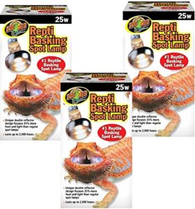 (3 pack) zoo med reptile basking spot lamp, 25 watts