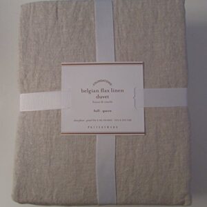 pottery barn belgian linen flax duvet cover full/queen ~*natural/flax~