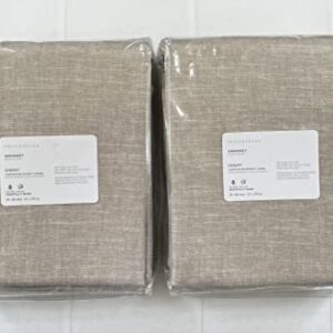 Pottery Barn Emery Linen/Cotton Grommet ~Blackout Lining~Set of Two~ 50” x 96” ~Oatmeal