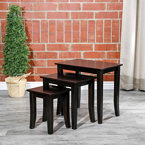 DTY Avon 3-Piece Nesting Tables Indoor Living Furniture Collection - Espresso