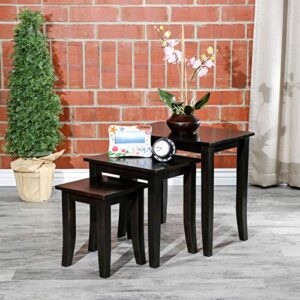 DTY Avon 3-Piece Nesting Tables Indoor Living Furniture Collection - Espresso