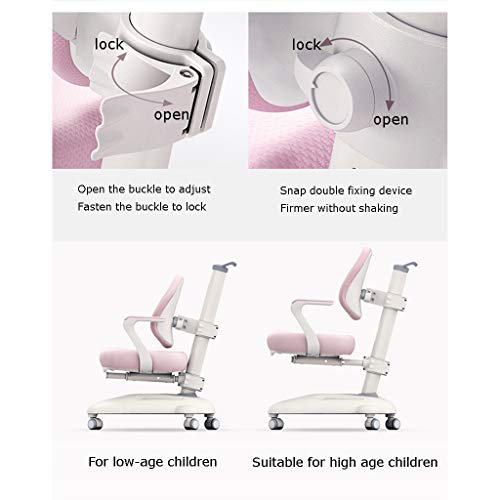 Multifunctional Liftable Children’s Study Table and Chair, Ergonomically Adjustable Children’s Table and Chair set Combination, Solid Wood Computer Desk With Bookshelves and Drawers