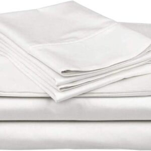 Pottery Barn | Pure 800 Thread Count | 100% Egyptian Cotton Sheet Set | Queen(60" X 80") White |Comfy&Cozy Set 8"-14"(inch) Deep Pockets with Elastic Bounded 4 Piece Set | Oeko-Tex Standard