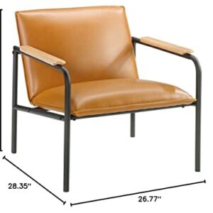 Sauder Boulevard Café Lounge Chair, Metal Camel finish