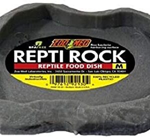 Zoo Med Repti Rock - Reptile Food Dish Medium (7.25" Long x 5.9" Wide) - Pack of 2