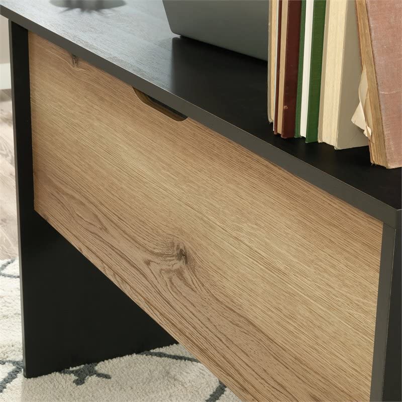 Sauder Acadia Way Modern L-Shaped Desk in Raven Oak, Raven Oak Finish