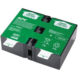 apc ups battery replacement, apcrbc124, for apc ups models bx1500m, br1500g, br1300g, smc1000-2u, smc1000-2uc, br1500gi, bx1500g, smc1000-2u, smc1000-2uc, and select others black