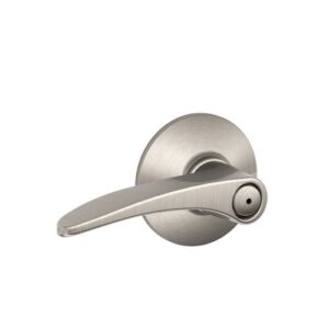 schlage f40mnh619 manhattan privacy lever, satin nickel