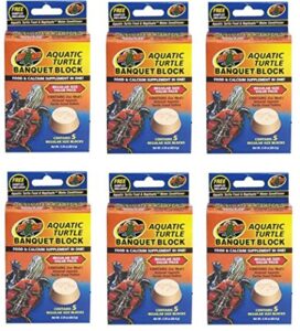 (6 pack) zoo med aquatic turtle banquet blocks