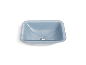 kohler k-28823-g1-b11 artist editions yepsen collection glass undermount bathroom sink 17″ x 13″rectangle basin opaque dusk