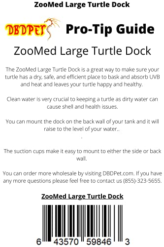 Large Floating Turtle Dock - Allow Your Aquatic Turtles to Get Some Fresh Air - Includes Attached DBDPet Pro-Tip Guide