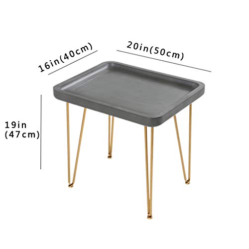 Coffee Tables Nordic Sofa Side Simple Imitation Cement Balcony Table Wrought Iron Mobile Small Mini Living Room Side Table Anti-Article Drop